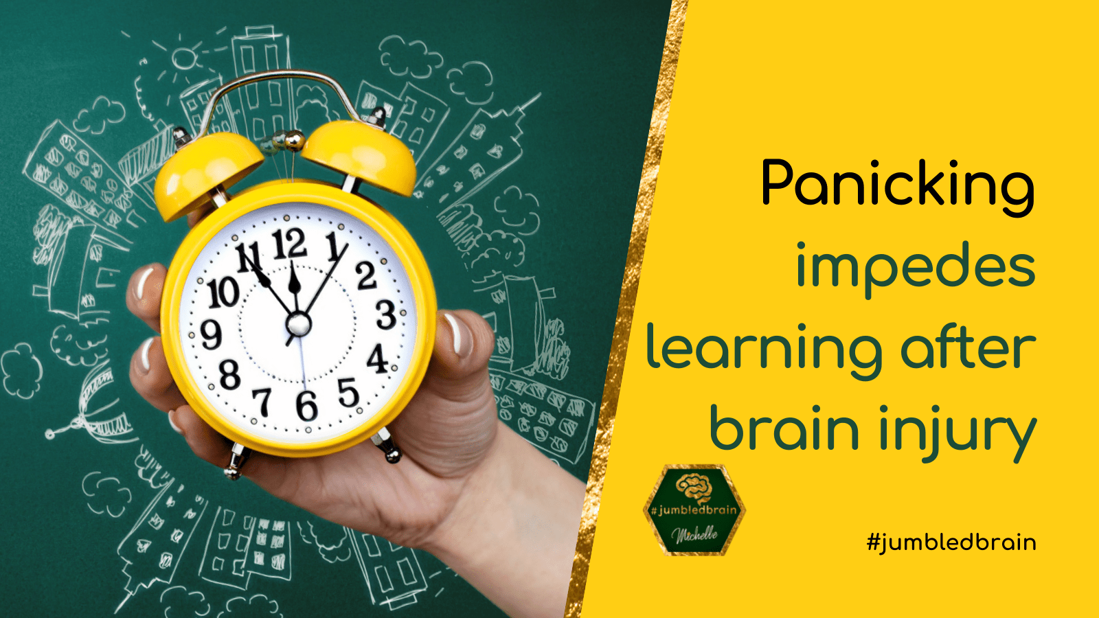 Panicking impedes learning after brain injury - #jumbledbrain